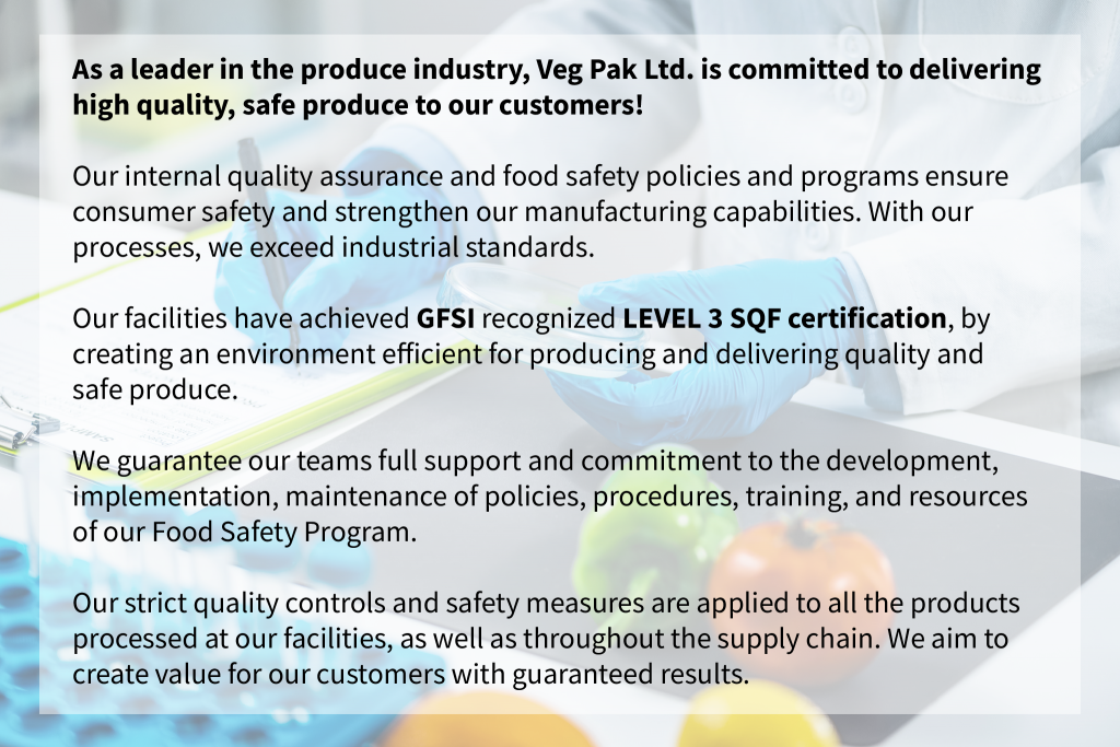 Food Safety - Veg Pak Produce